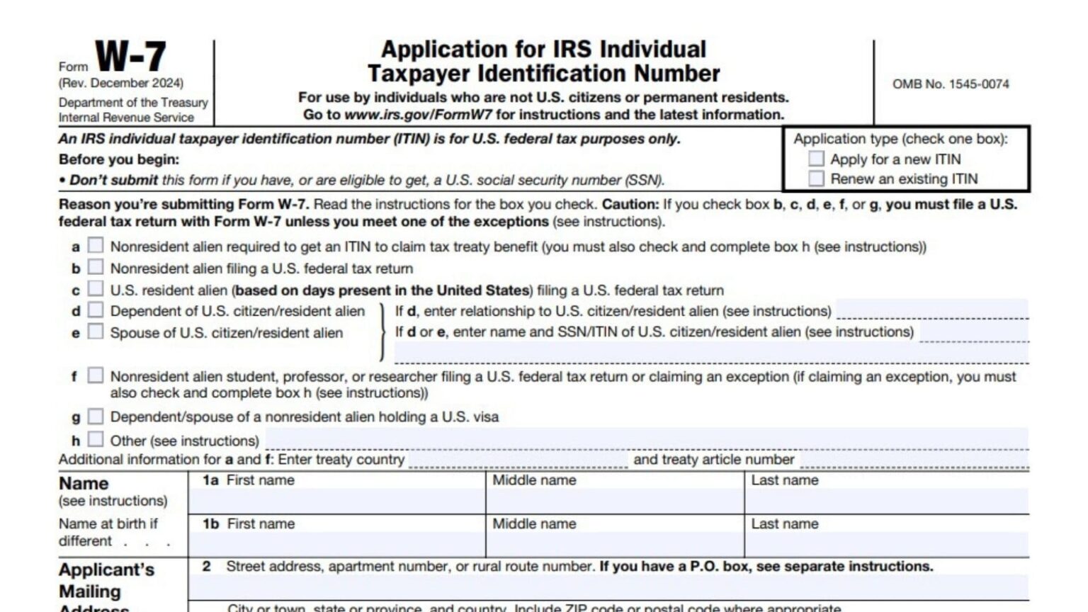 Form W-7 Instructions 2025 - 2026