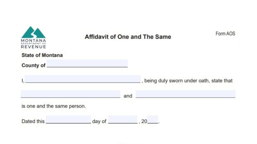 Montana Form AOS Instructions 2025 - 2026
