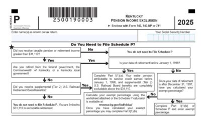 Kentucky Schedule P (Form 740) Instructions 2025 - 2026
